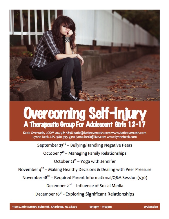 Overcoming Self-Injury Group Agenda Fall 2014 – Katie Overcash, LCSW ...